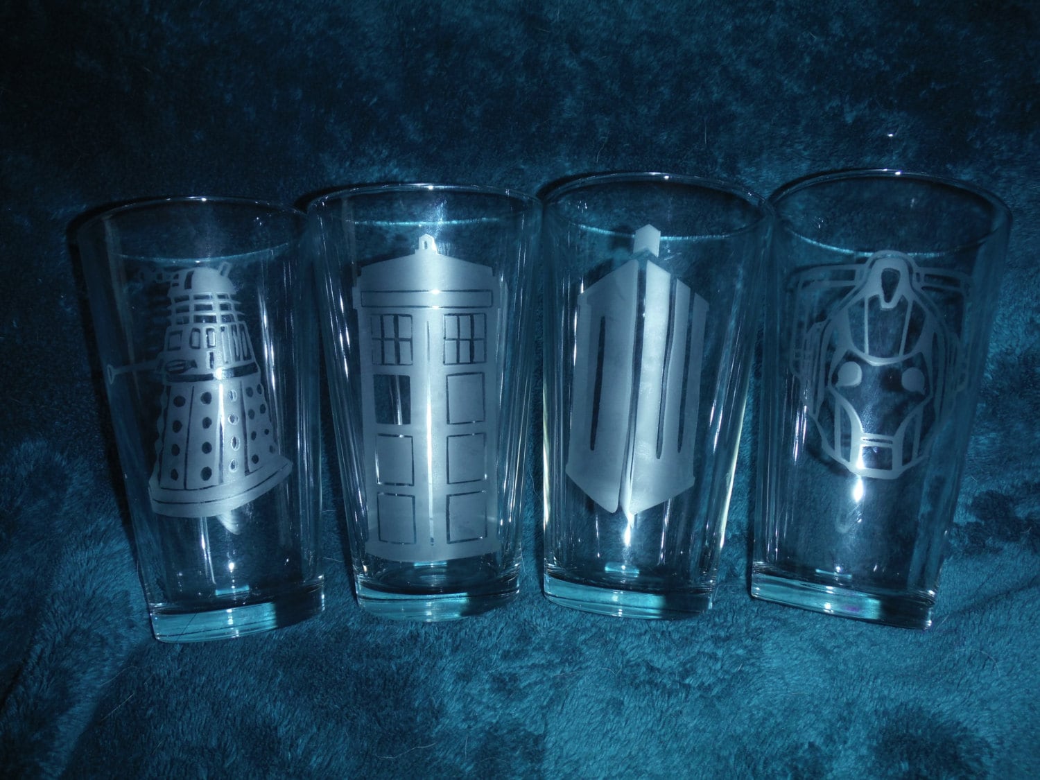 Set of Doctor Who Glasses | Etsy