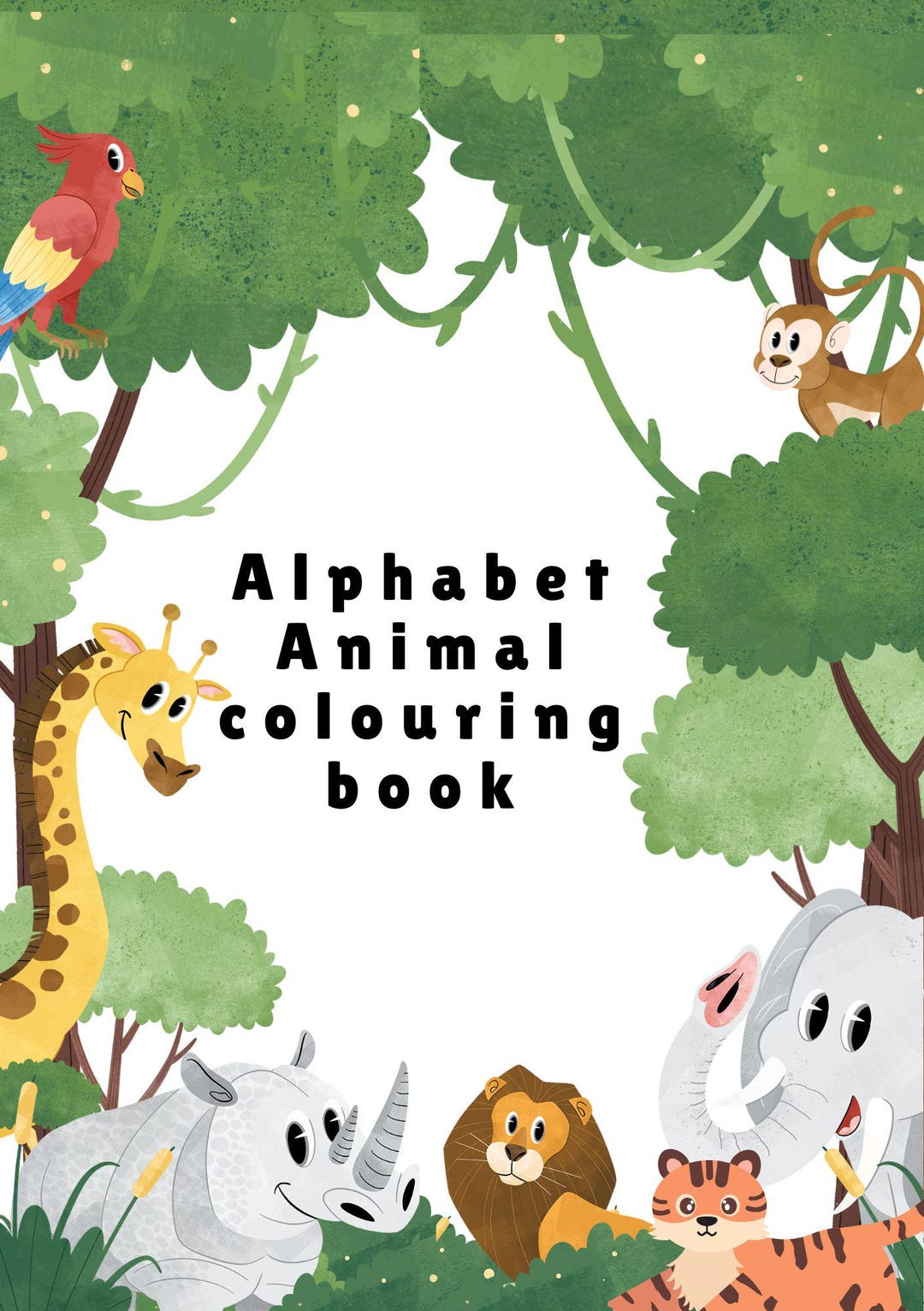 Alphabet Animal Colouring Book - Etsy