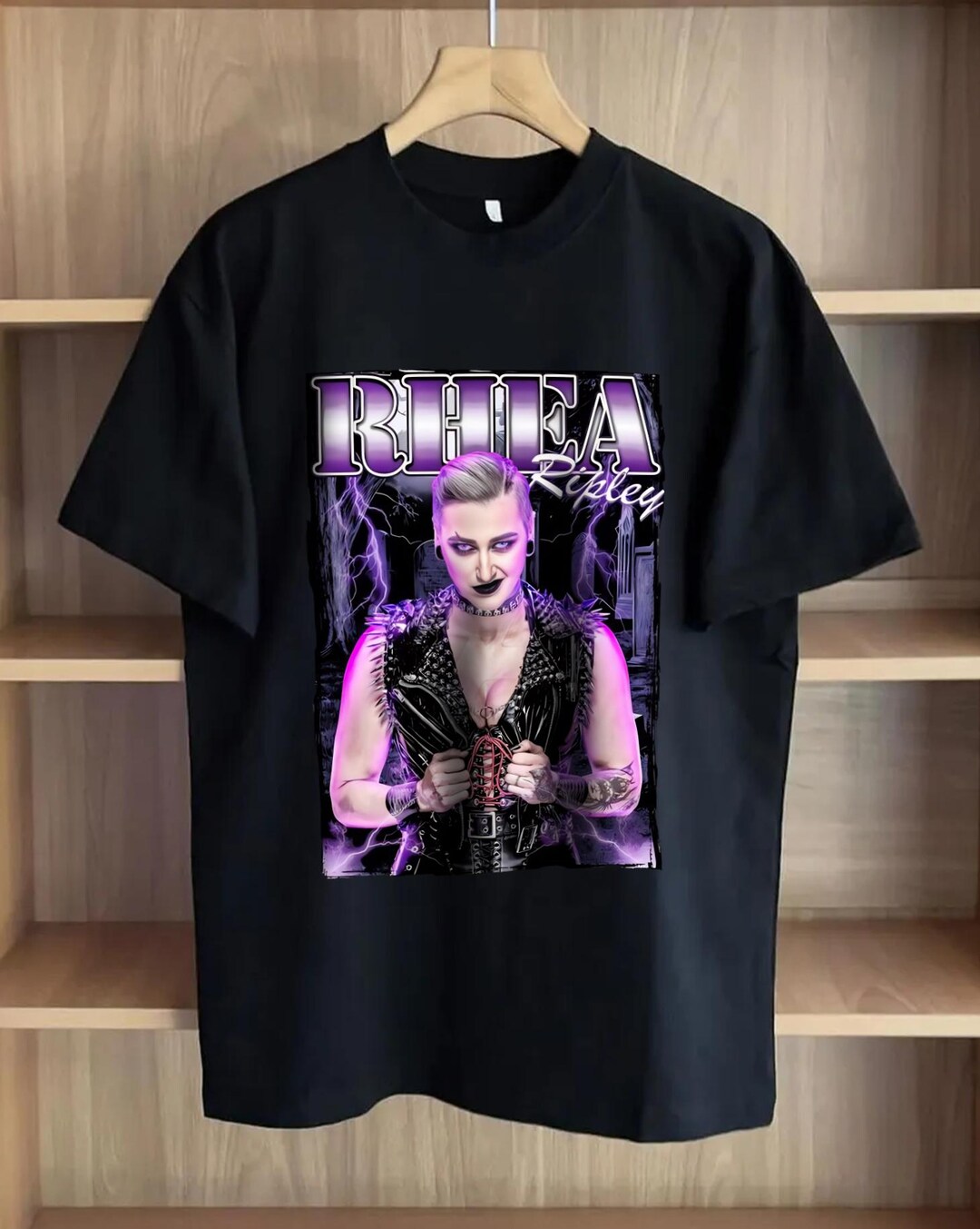 Rhea Wrestler Ripley T-shirts Cotton Short-sleeve Round Neck Mens Tops ...