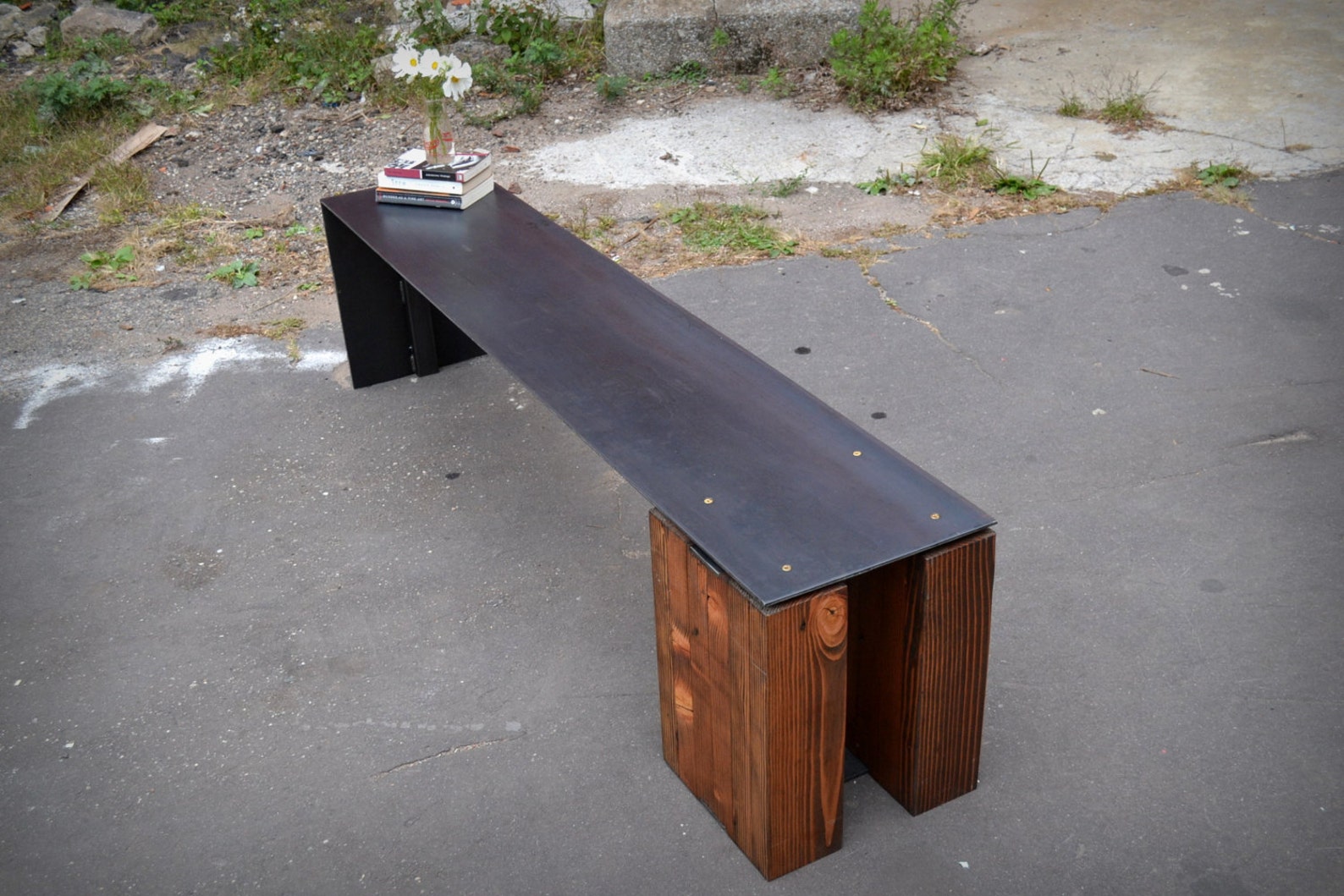 Floating Steel Waterfall Bench - Etsy