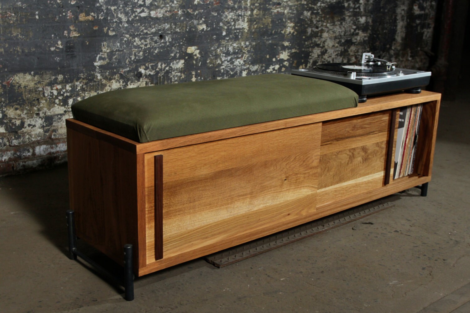 Oak Record Storage Cabinet - Etsy