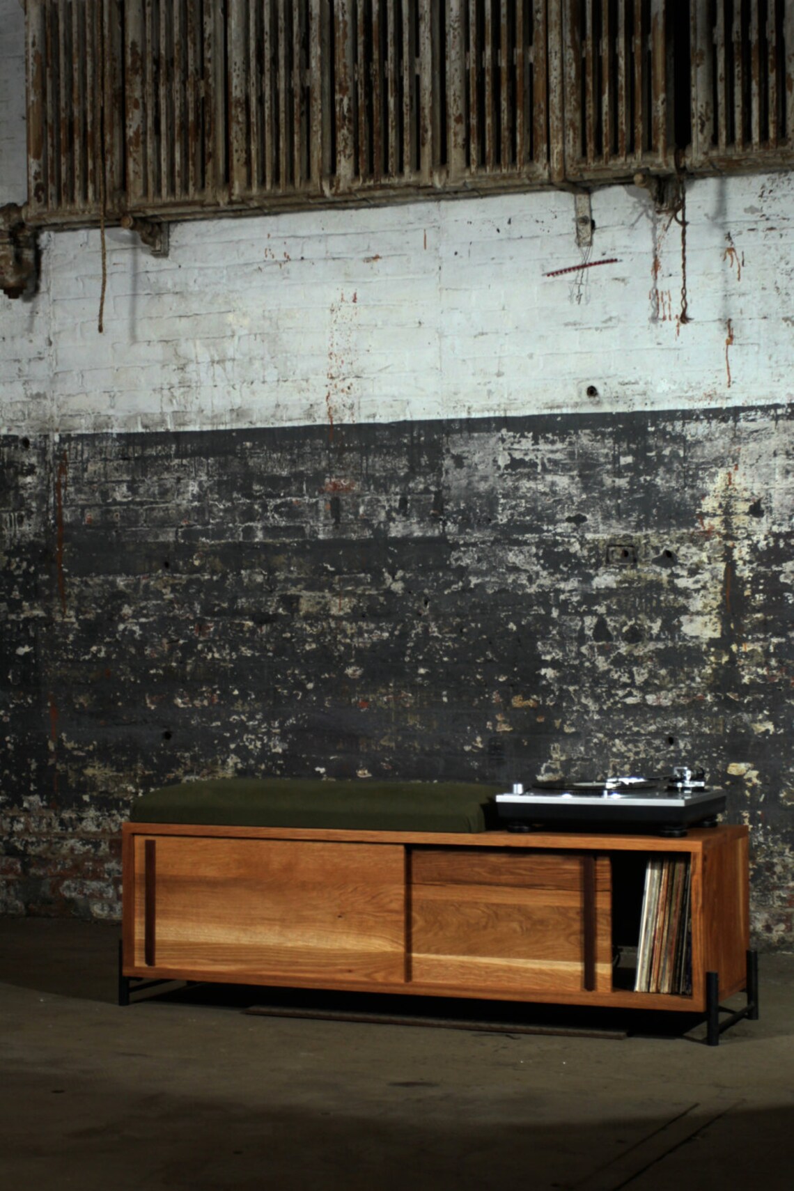 Oak Record Storage Cabinet - Etsy