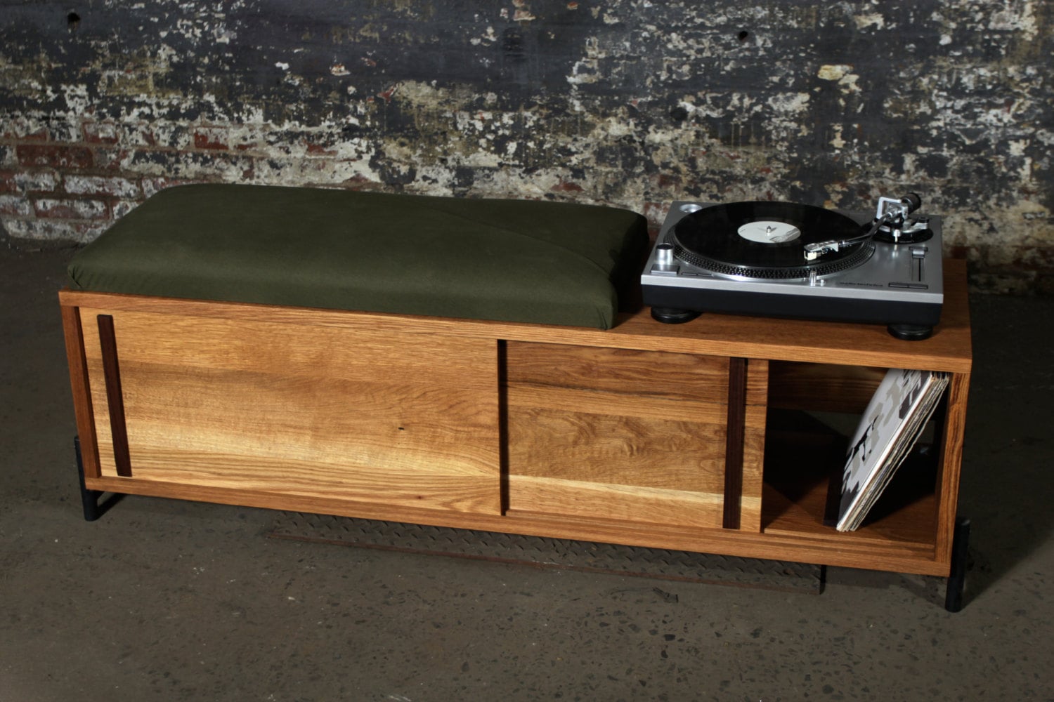 Oak Record Storage Cabinet - Etsy