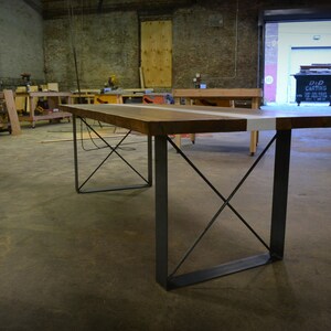 Reclaimed Wood and X-frame Dining Table - Etsy