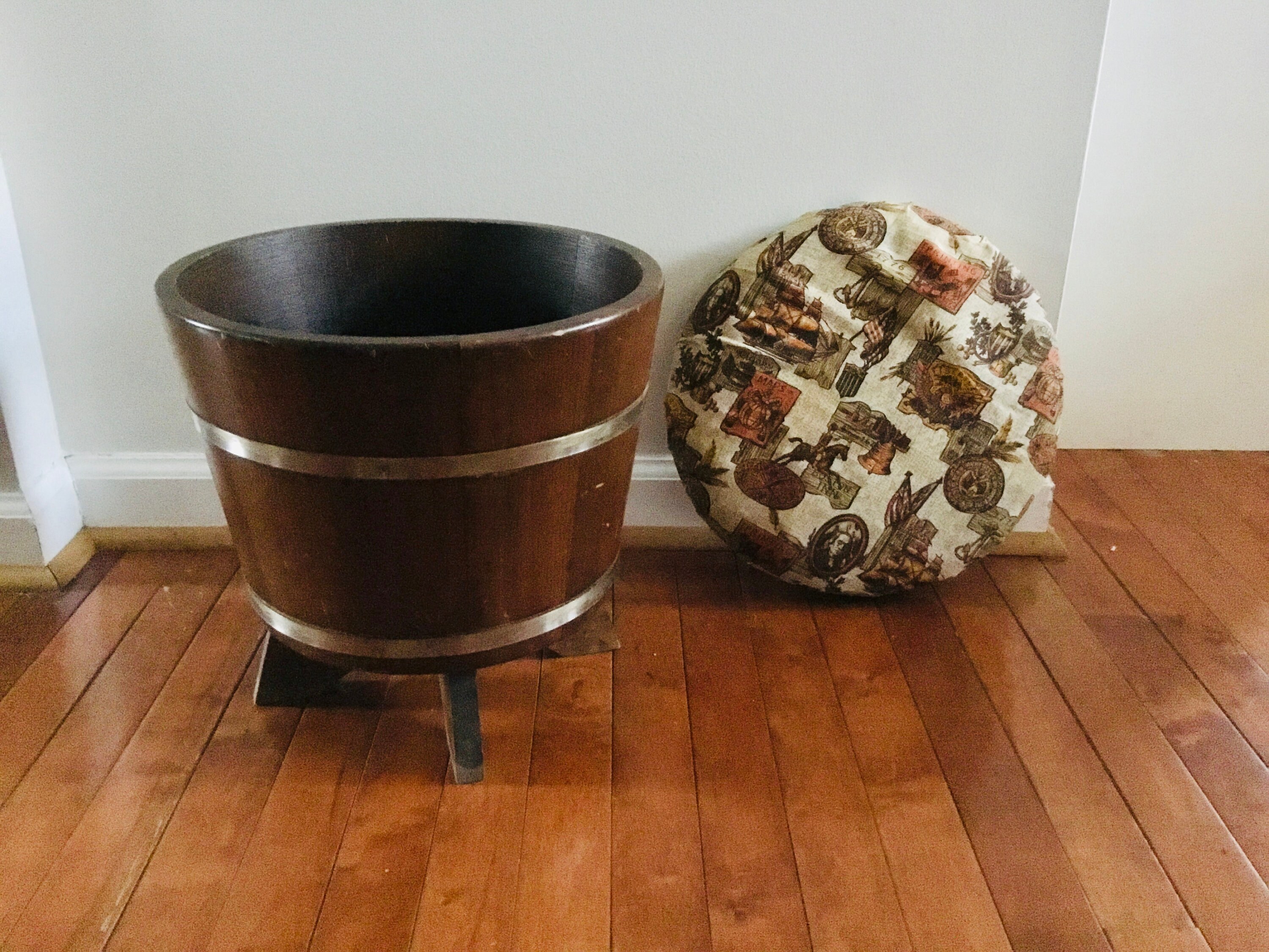 Vintage Rustic Wood Barrel Keg Stool With Storage Lid/seat - Etsy