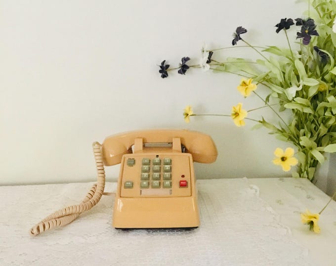 Vintage Radio Shack Push Button Desk Phone Model 43-375A Peach - Etsy