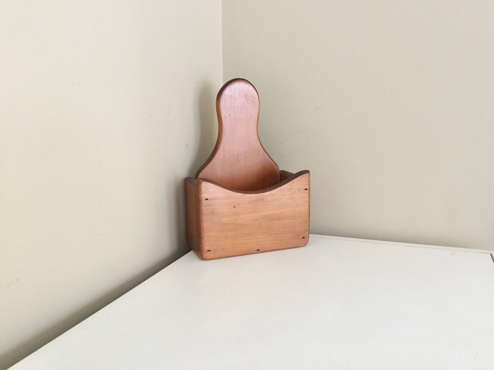 Primitive Wood Wall Pocket Rustic Wall Box Wall Hanging | Etsy