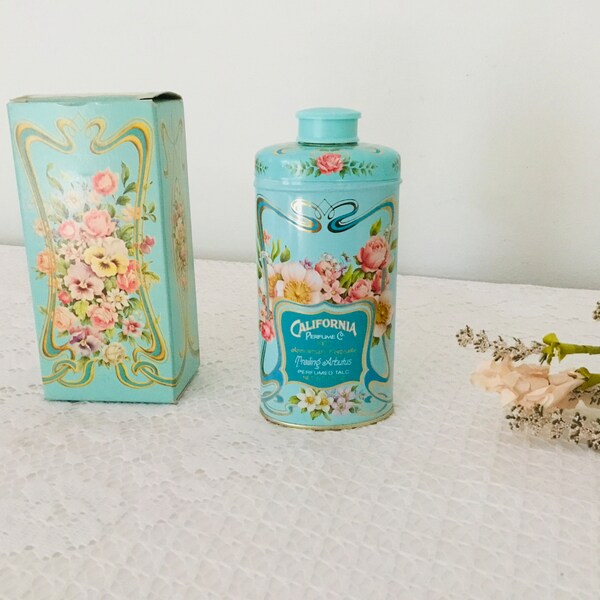 Vintage Talc Tin - Etsy