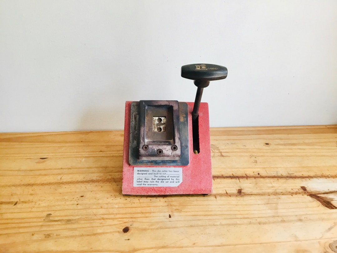 Vintage Heavy Metal Red Die-cutter Press Machine, LAMINEX, INC. - Etsy