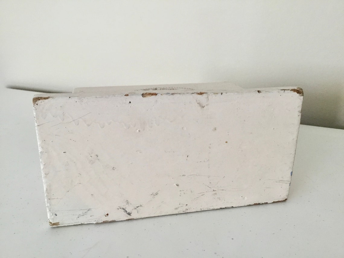 Primitive White Wood Wall Pocket Rustic Wall Box Wall - Etsy