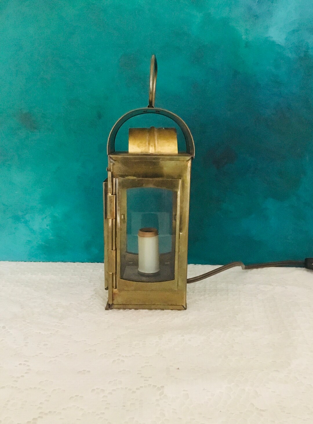 Vintage Brass Ship Lantern Style Lamp - Etsy