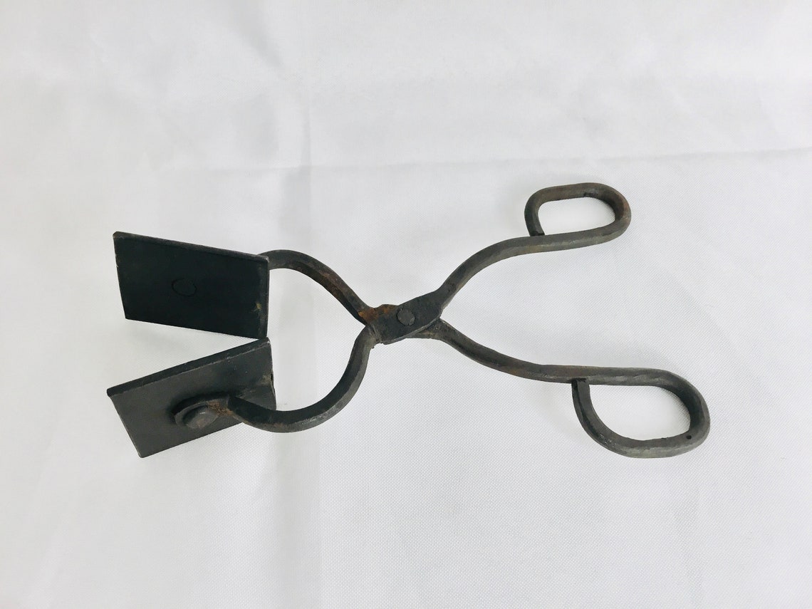 Coal Press Tong Blacksmith Tool Cast Iron Collectable - Etsy Coal Press Tong Blacksmith Tool Cast Iron Collectable - Etsy