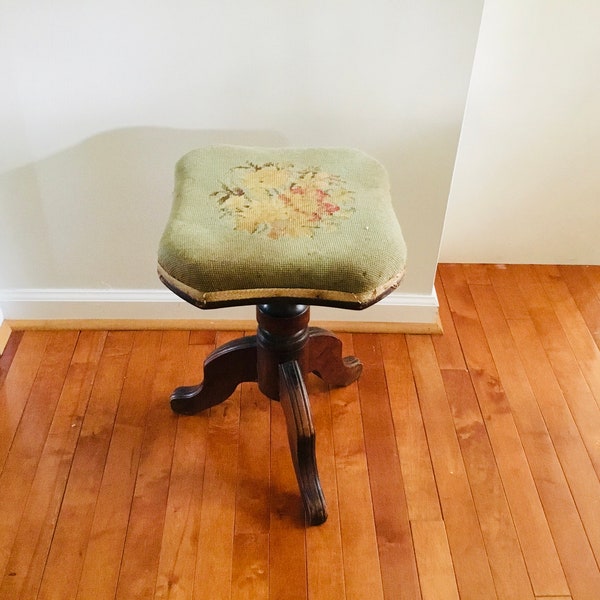 Antique Piano Stool - Etsy