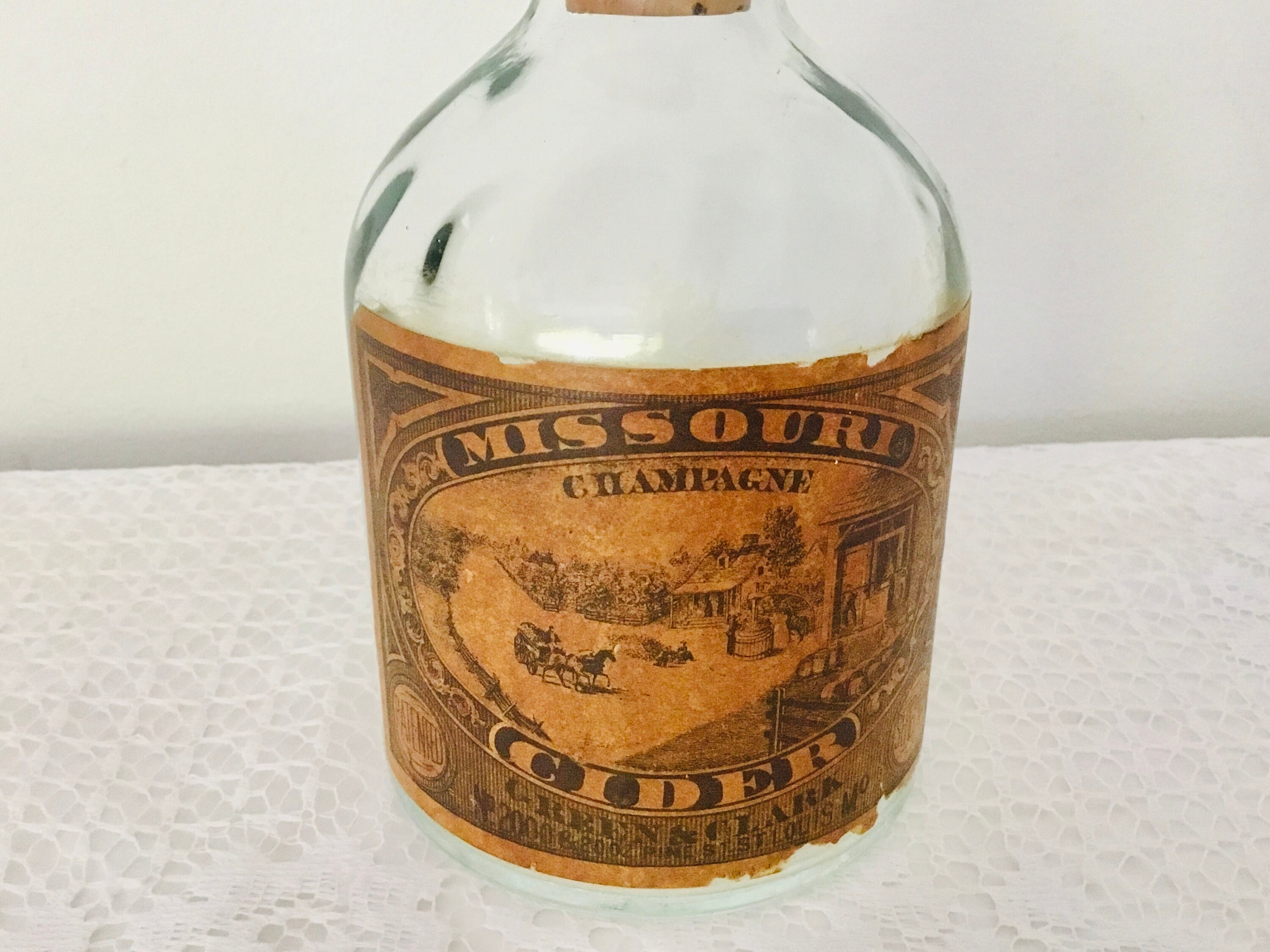 Vintage Missouri Cider Jar Green & Clark St Louis MO - Etsy