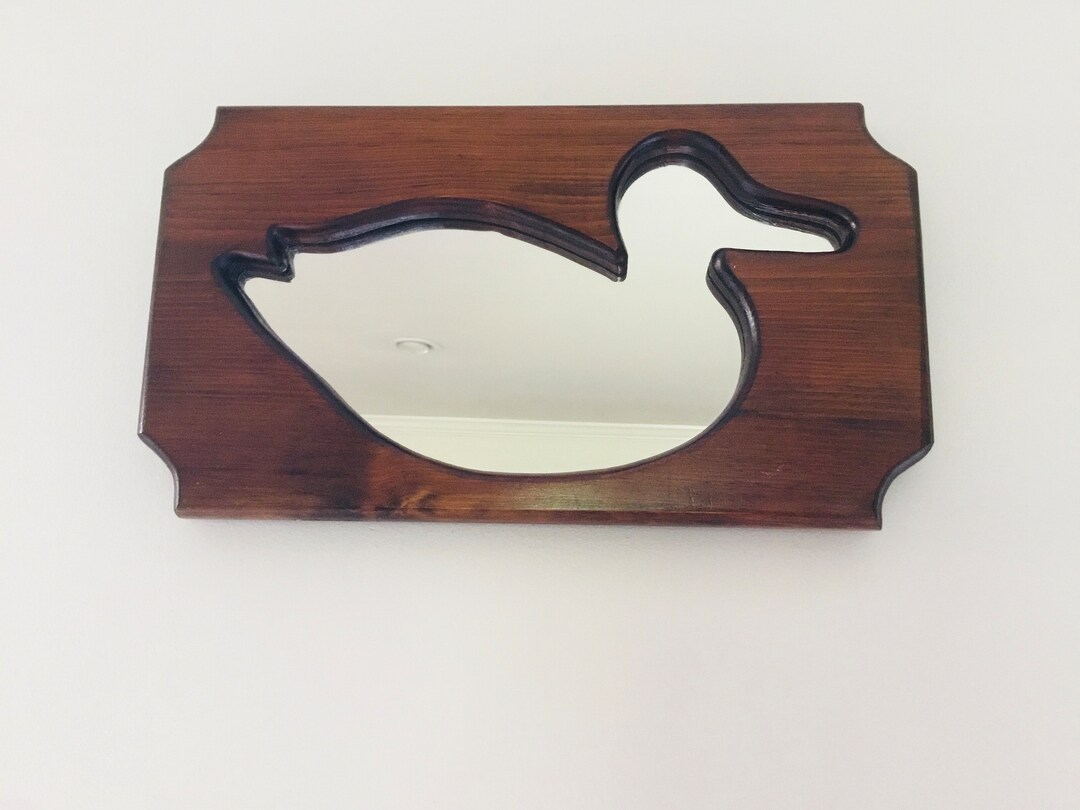 Vintage Solid Wood Entryway Mirror Wall Hanging Duck Design Mirror - Etsy
