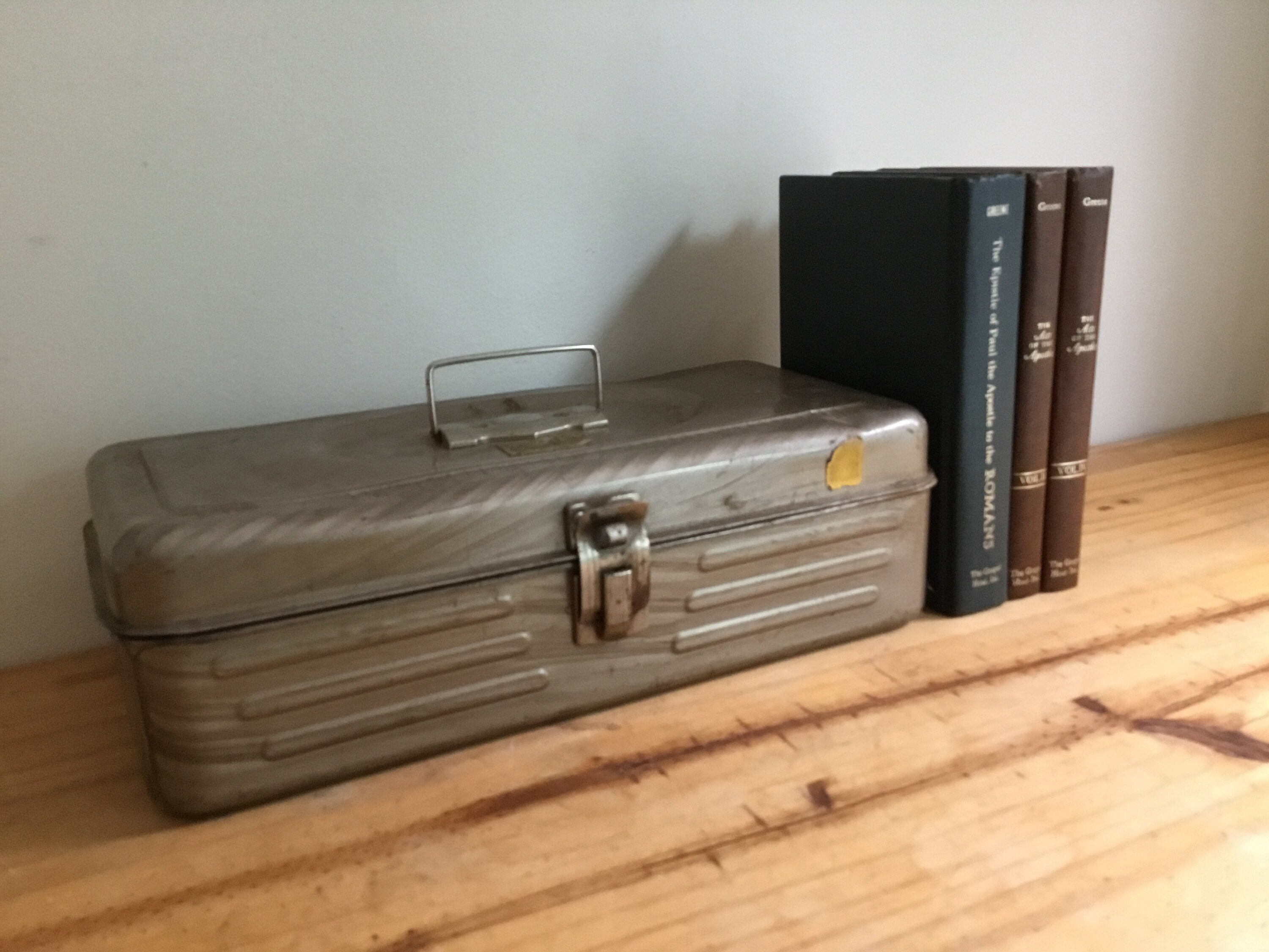 Vintage Metal Ruler Toolbox Organizer Storage Box No Key | Etsy