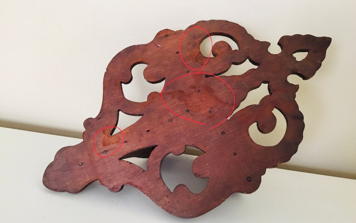 Vintage Wooden Scrollwork Wall Shelf Farmhouse Rustic | Etsy