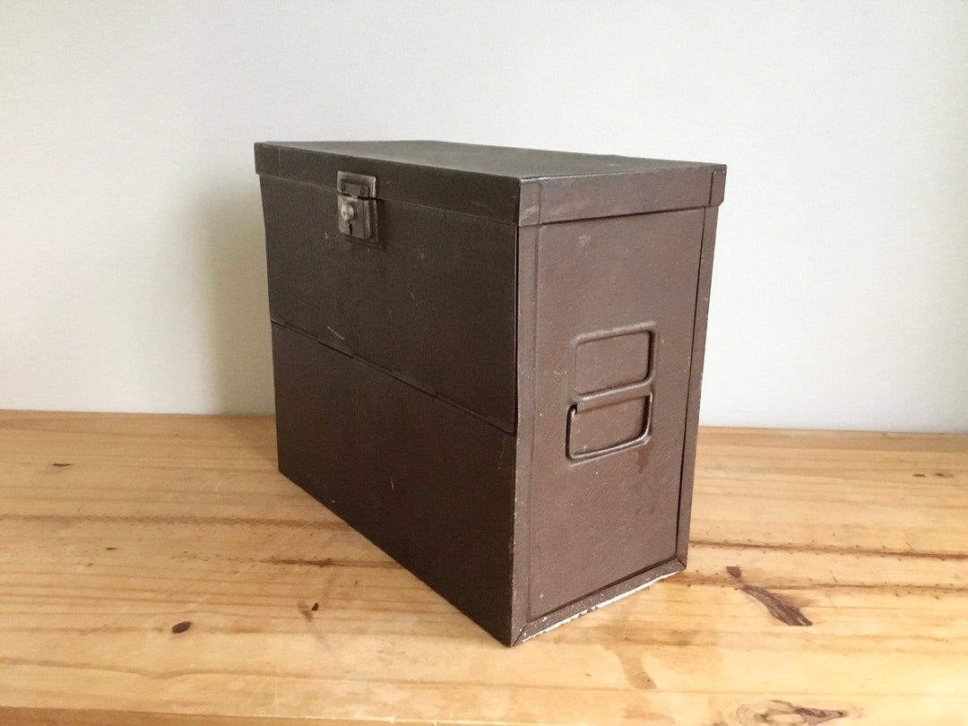 Vintage Two Way Open Metal Box W Side Handle - Etsy