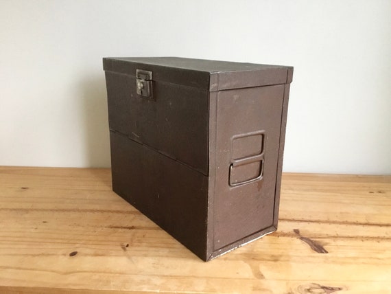 Vintage Two Way Open Metal Box W Side Handle | Etsy