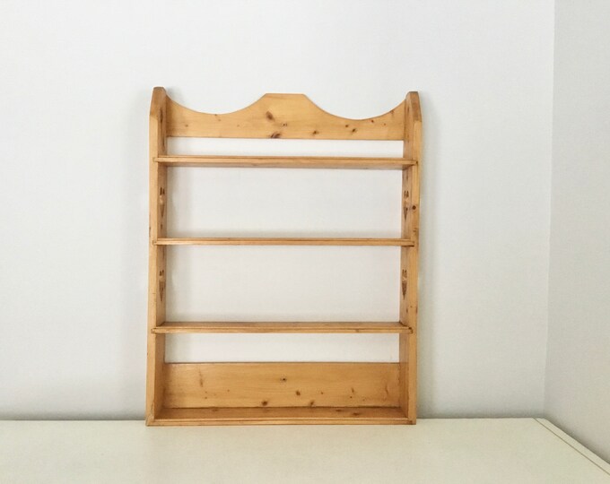 Vintage 4 Tiers Wall Hanging Wood Shelf Rack - Spicy Rack / Figurine ...