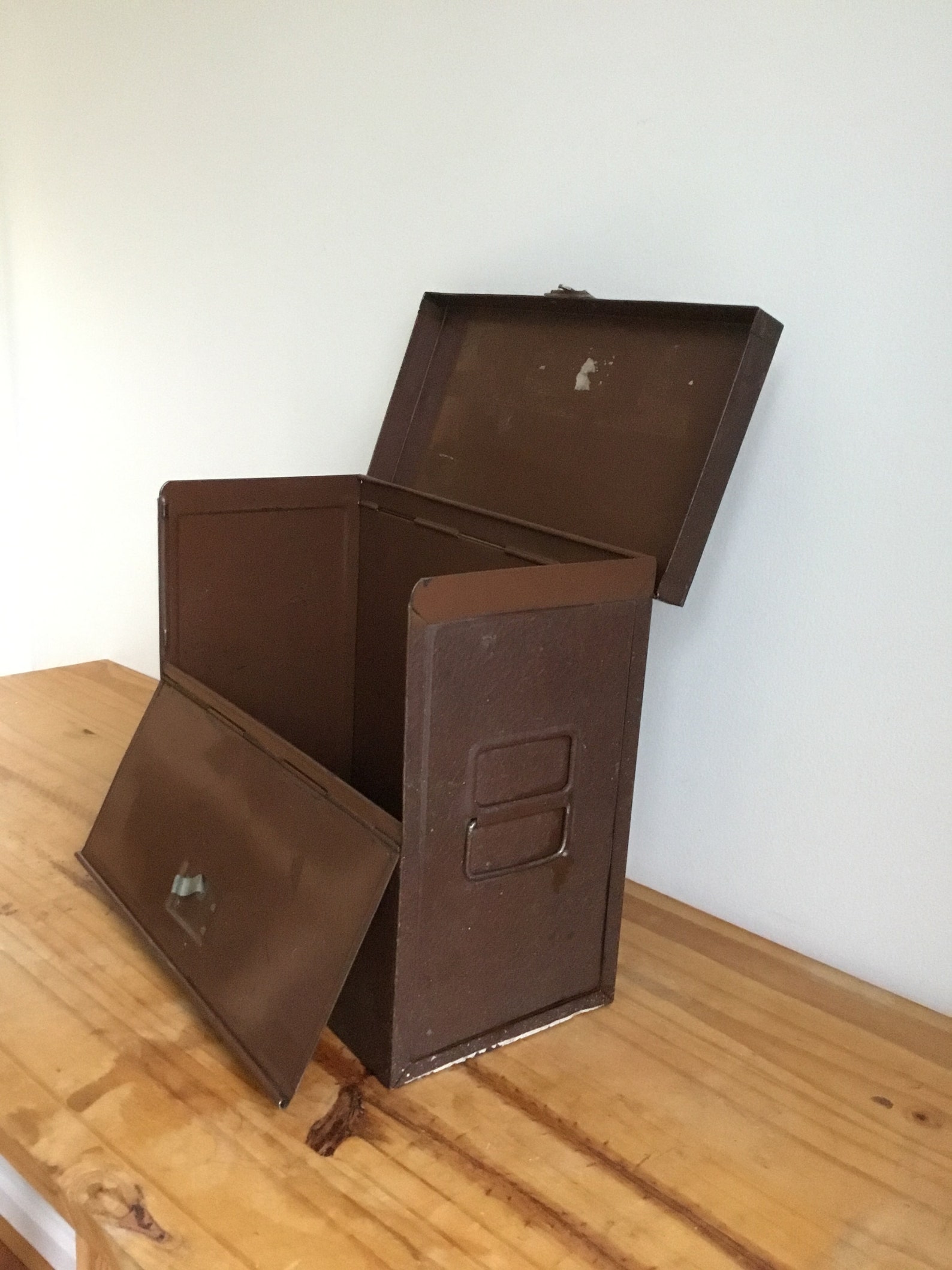 Vintage Two Way Open Metal Box W Side Handle - Etsy UK