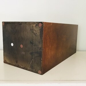 Vintage Wood Desktop File Box Cabinet With Drawer - Etsy