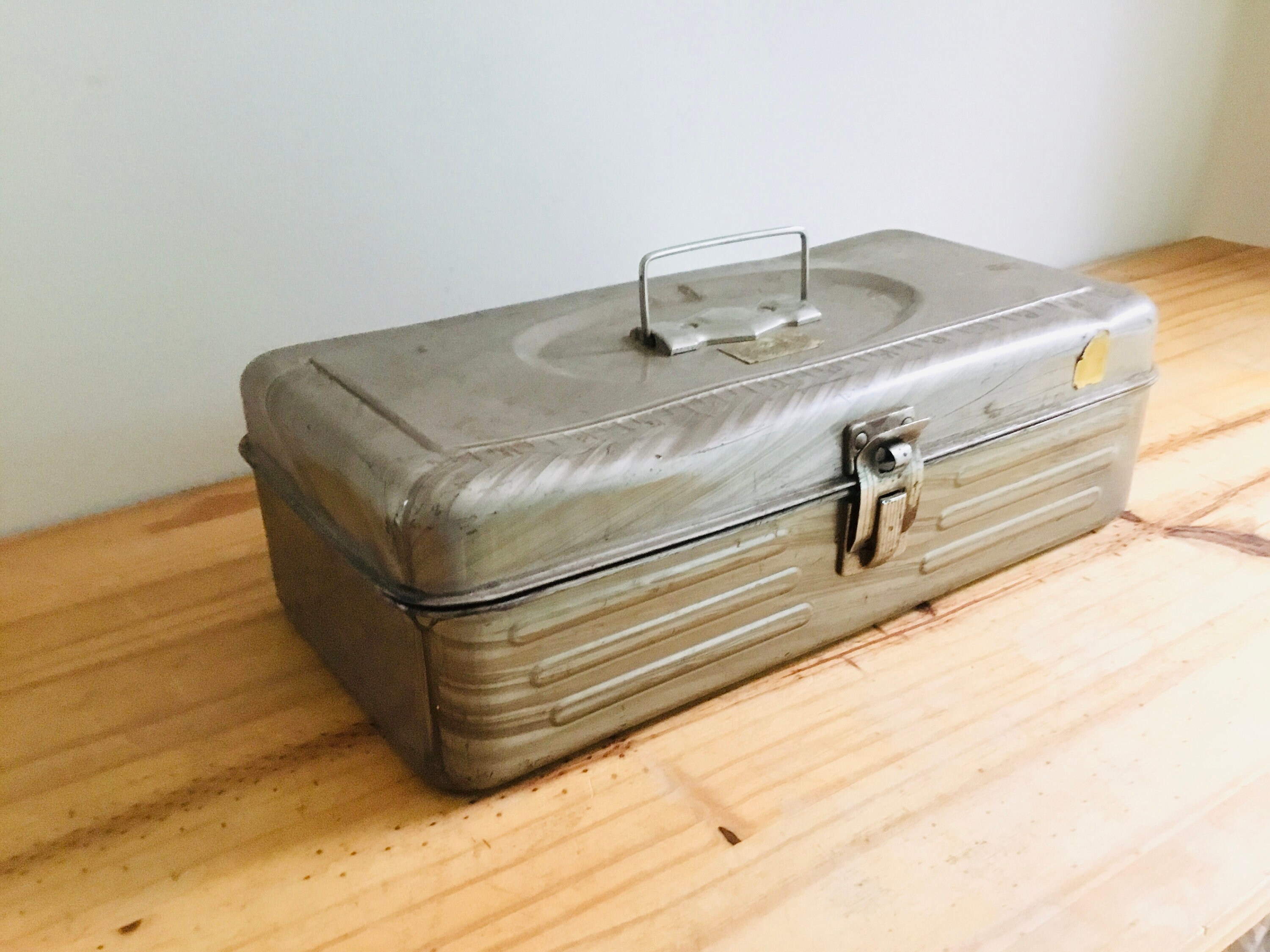 Vintage Metal Ruler Toolbox Organizer Storage Box No Key | Etsy