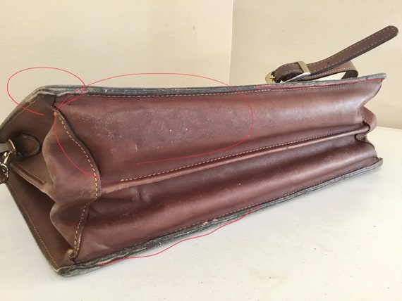 JOSEPH DANIEL Vintage Brown Leather Portfolio Briefca… - Gem