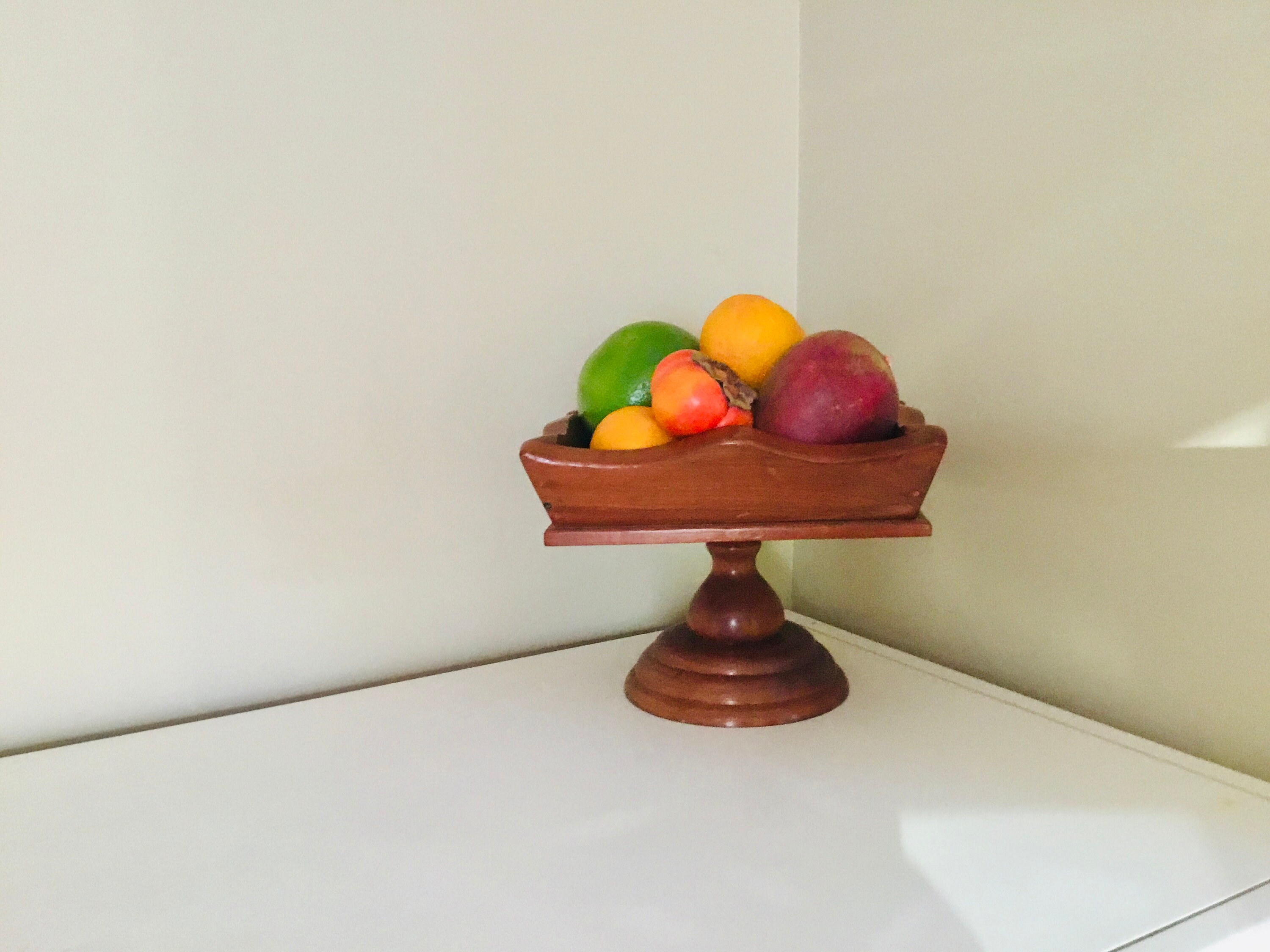 Vintage Rectangle Wood Bowl Nut Fruit Brown Round Footed | Etsy