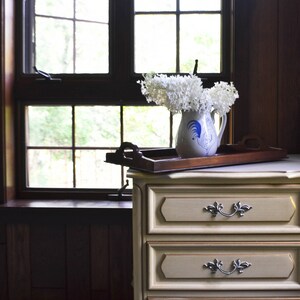 Farmhouse Rooster Earthenware Pitcher and Vase in Blue and White by ...