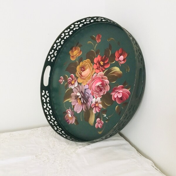 Tole Painted Tray - Etsy