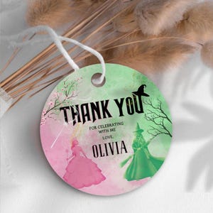 Wicked Thank You Tags, Wizard of Oz Party Favors (DIY Template) - Etsy