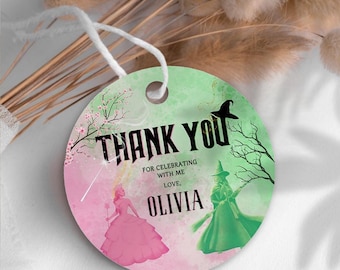 Editable Thank You Tags | Wicked Inspired Gift Tags Party Favors ...