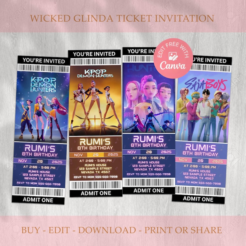 Kpop Ticket Digital - Etsy