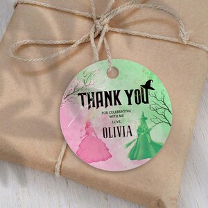 Wicked Thank You Tags, Wizard of Oz Party Favors (DIY Template) - Etsy
