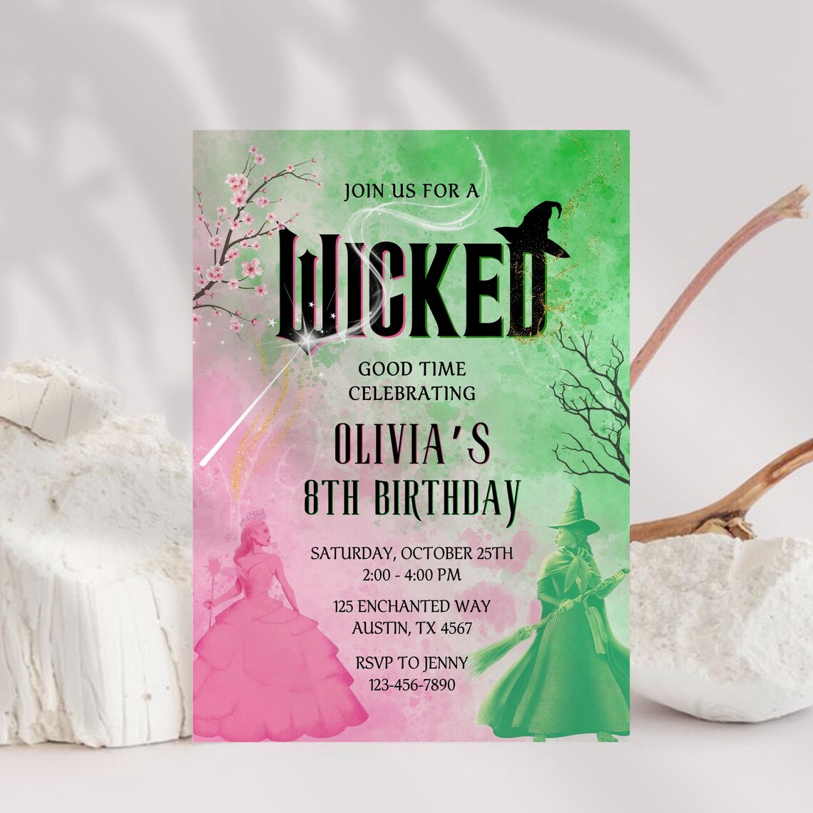 Wicked Birthday Party Invitation, Wicked Party Invitation, Wicked ...