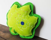 Items similar to Maple Leaf Pillow with Chlorophyll Molecule Embroidery ...