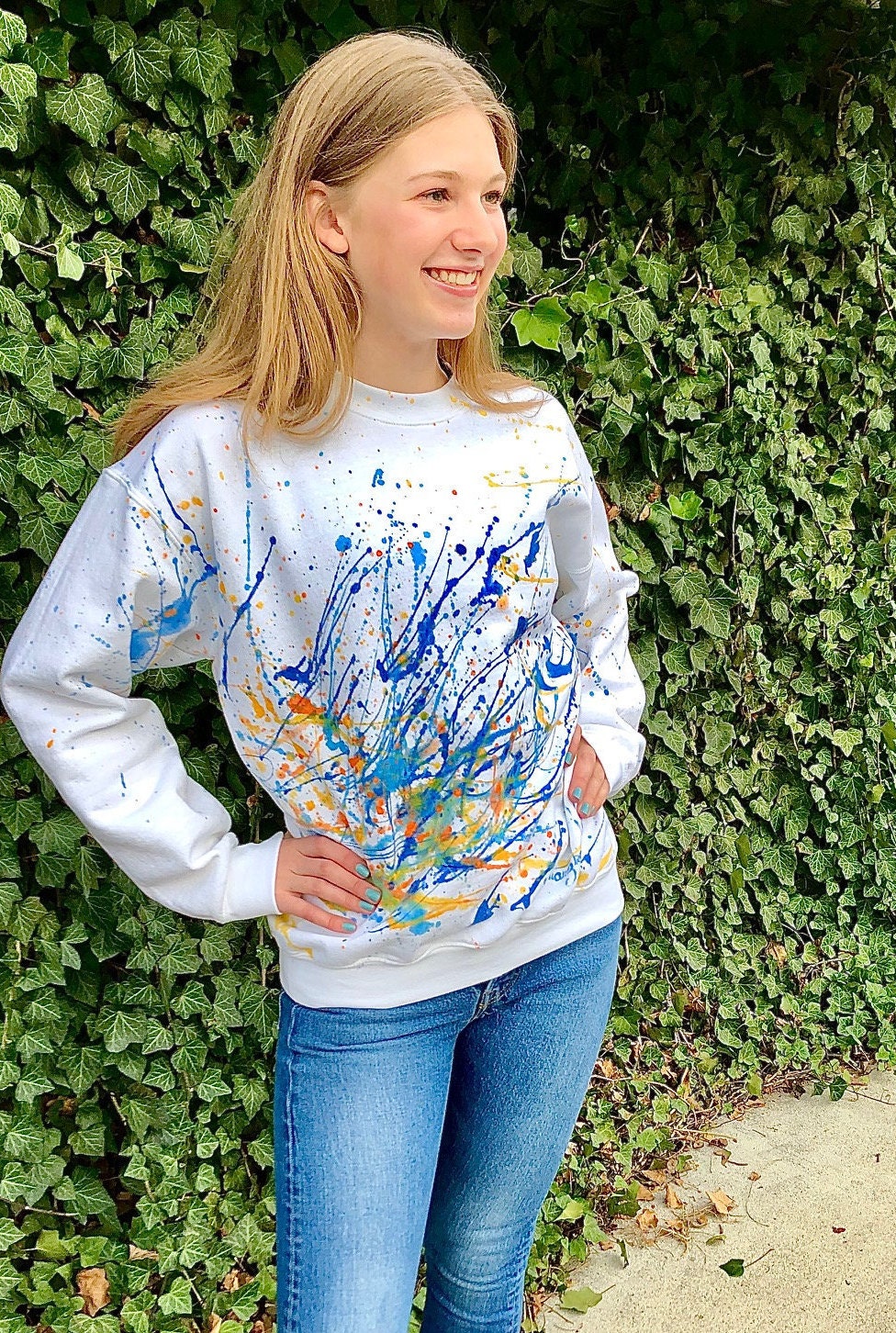 Sweatshirts - Custom Hand Painted Artwear - Etsy