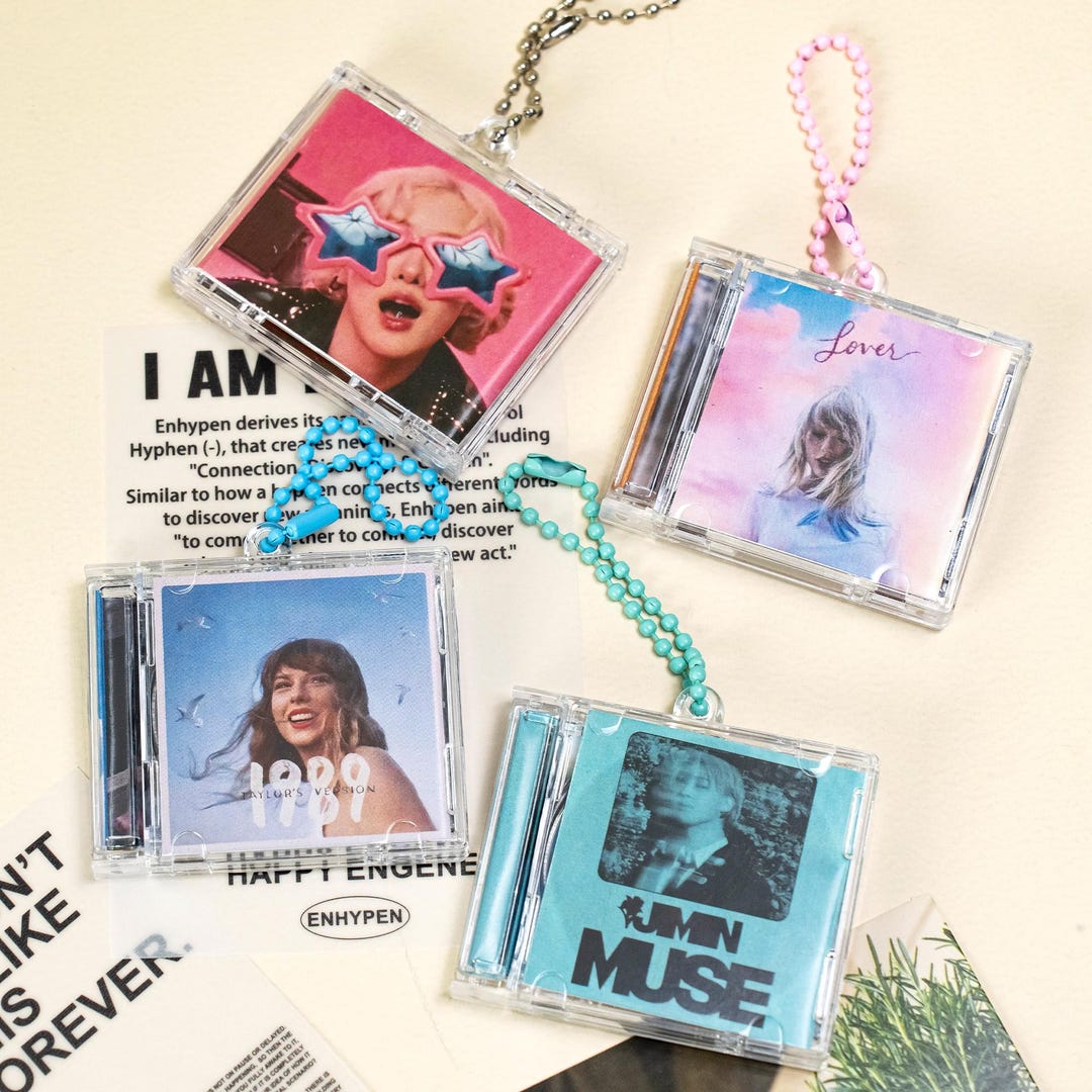 Personalized Mini Album CD Keychain, Mother's Day Keychain Gift, Play ...