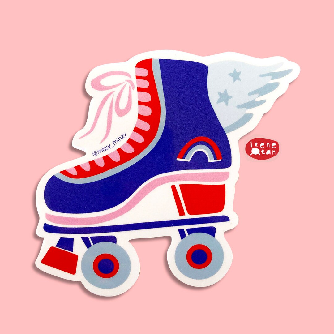 NEW Vinyl Sticker / Roller Skates / Skating Lover / Art Decals / Gift ...