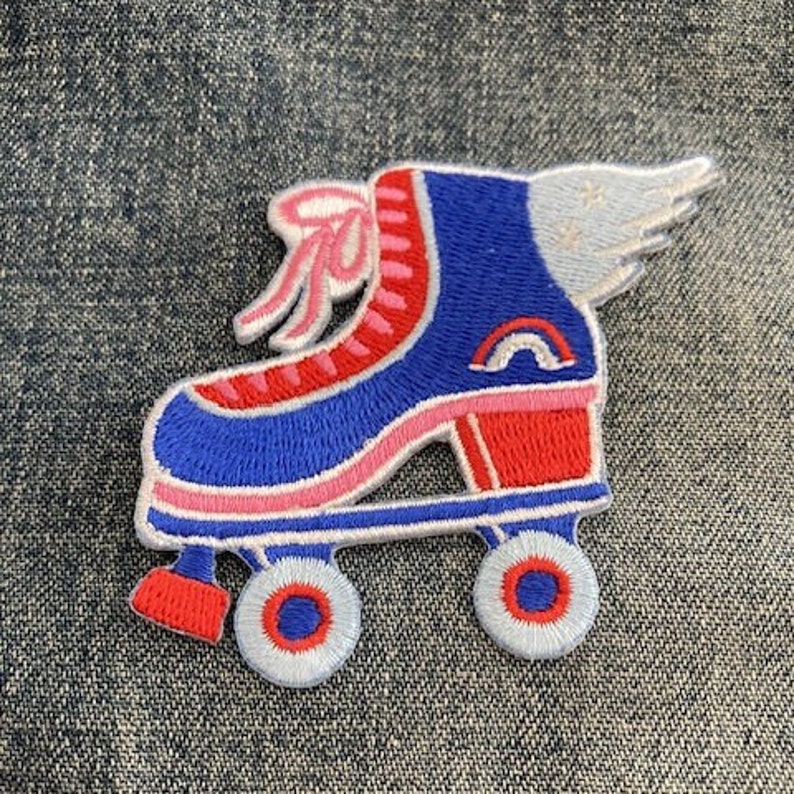 Roller Skate Embroidered Patch - Etsy