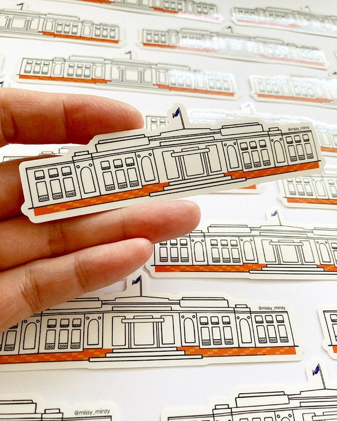 NEW Vinyl Sticker / Old Parliament House / Canberra Icon / Art Decals ...