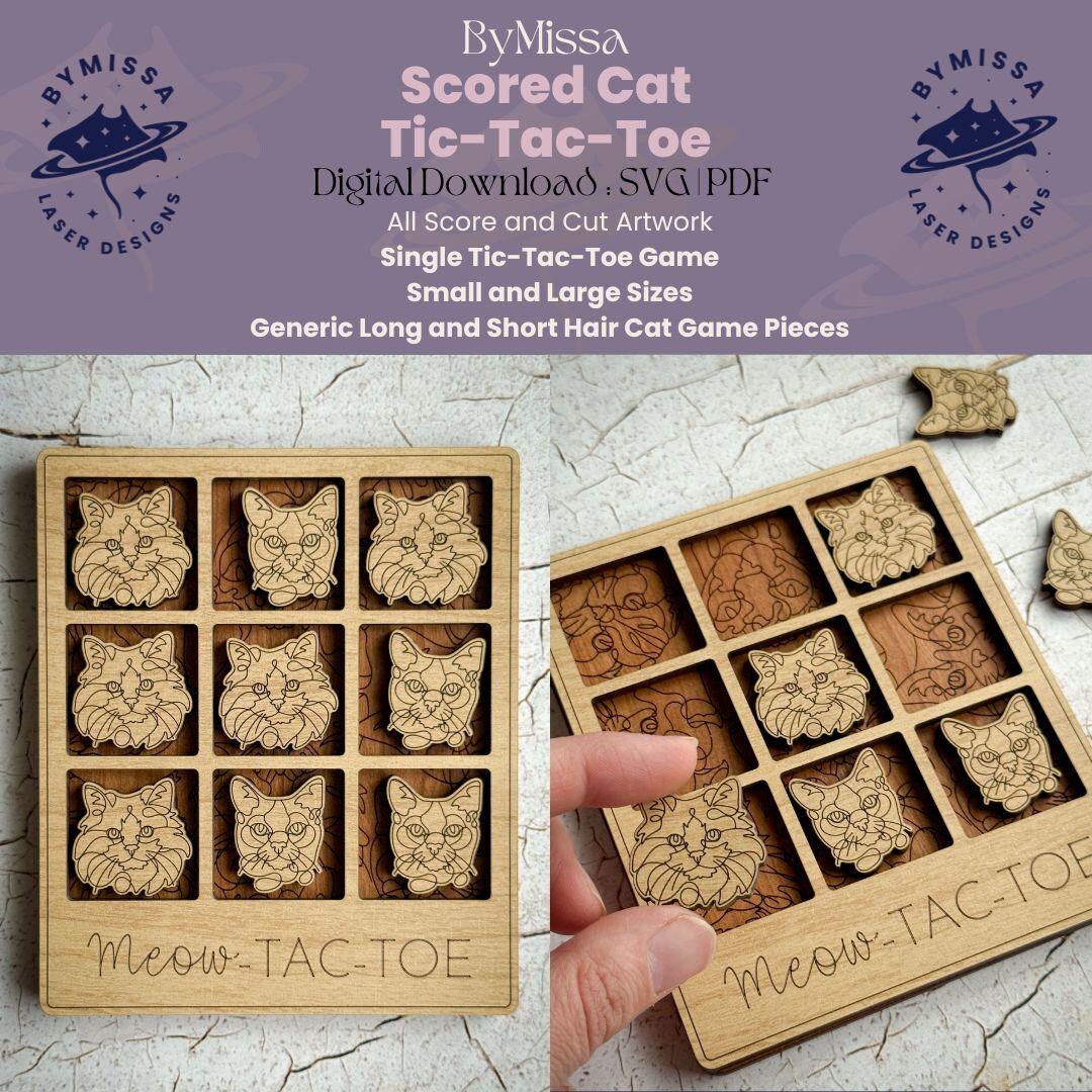 Cat Meow-tac-toe Game | Large and Small Sizes | Family Game, Stocking ...