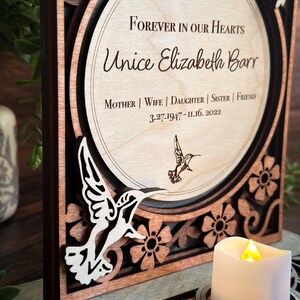 Hummingbird Remembrance Set | 1 Design Set | Sign, Votive Holder ...