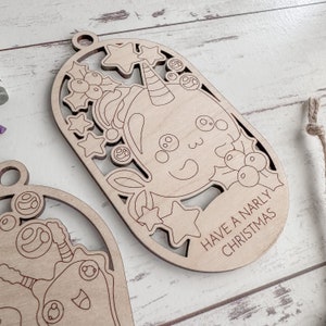 Color-me Ornaments: Axolotl, Narwhal, Merkitty, Nudibranch (SVG/PDF) - Etsy