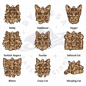 Laser Cut Cat 45+ Breed Line Art | Ornaments, Suncatchers, Frame (SVG ...