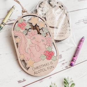 Color-me Ornaments: Axolotl, Narwhal, Merkitty, Nudibranch (SVG/PDF) - Etsy