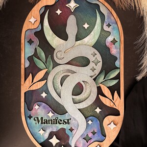 Magick Snake Oval Ornament, Sign Round & Earring| Cottagecore | SVG/PDF ...