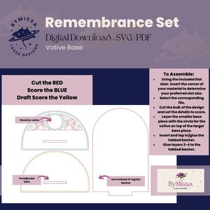 Hummingbird Remembrance Set | 1 Design Set | Sign, Votive Holder ...