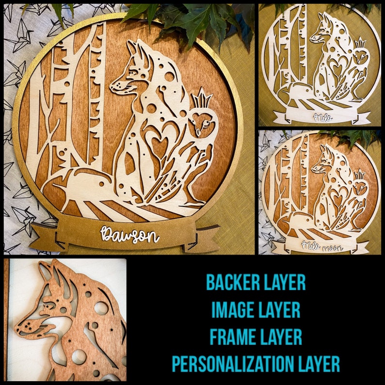 Dream Scape Sign Set: Whale Fox/owl & Unicorn SVG Glowforge - Etsy